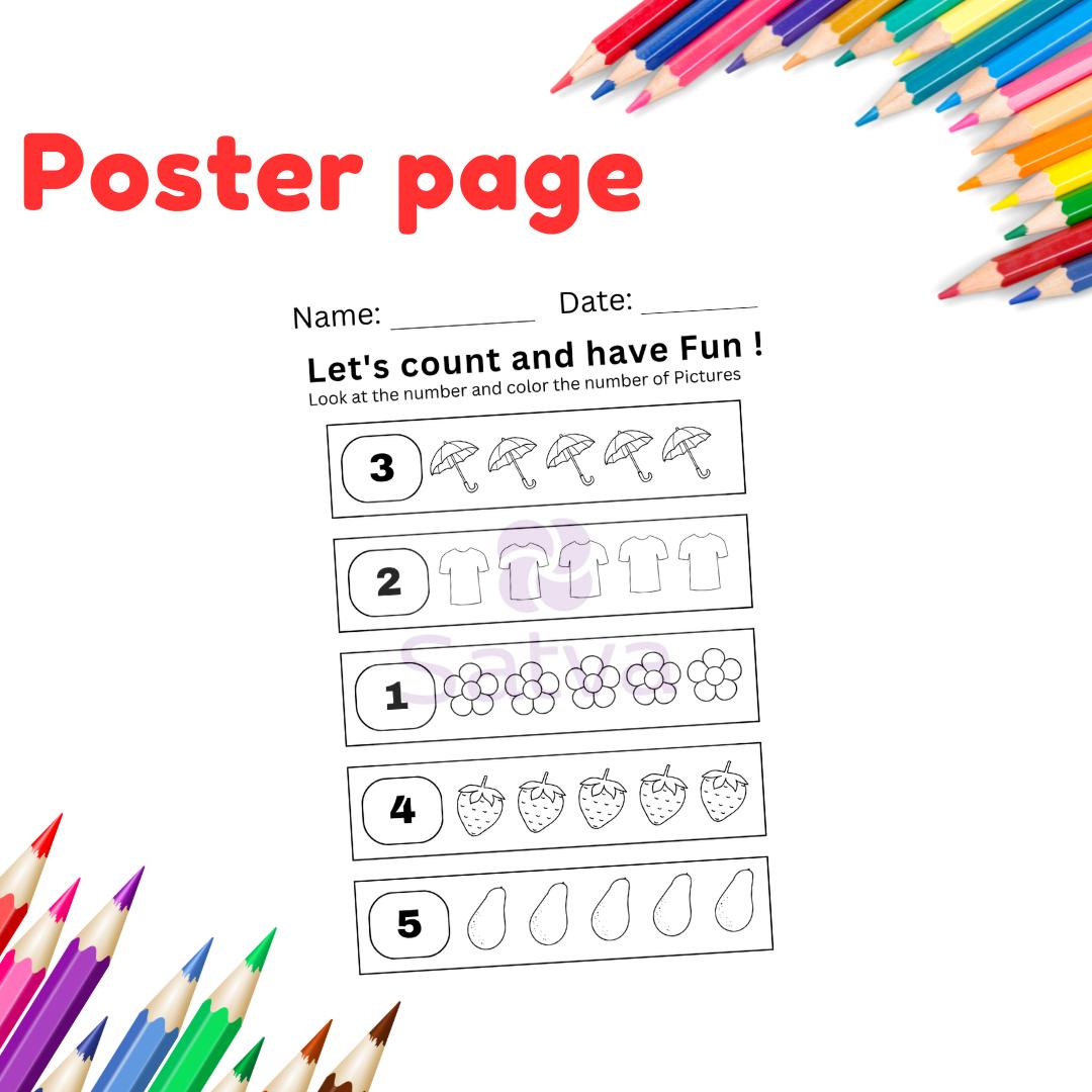 Kids Fun Counting Activity Worksheets, Easy Kids Activity Worksheets ...