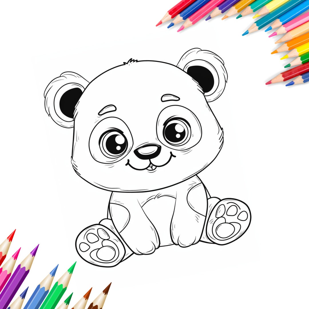 Easy Panda Coloring Pages, High Quality Coloring Books, Printable ...