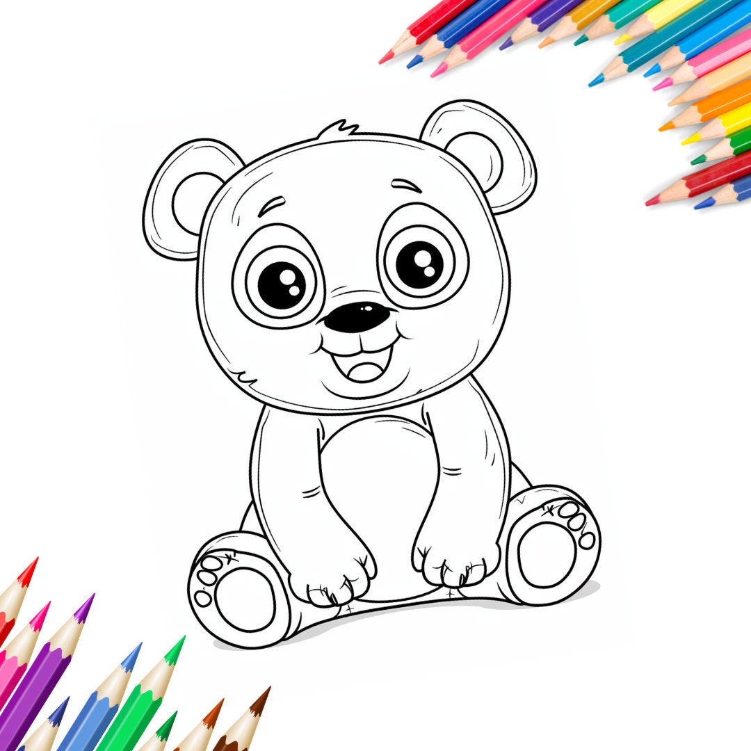 Easy Panda Coloring Pages, High Quality Coloring Books, Printable ...