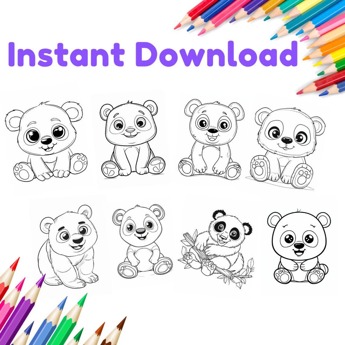 Easy Panda Coloring Pages, High Quality Coloring Books, Printable ...