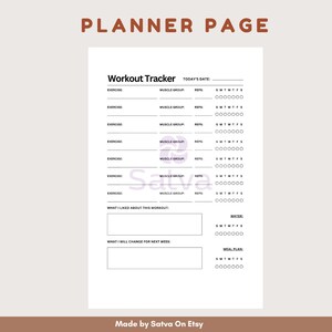Workout Planner Printable: Fitness Tracker, A4 A5 Letter Sizes (digital ...