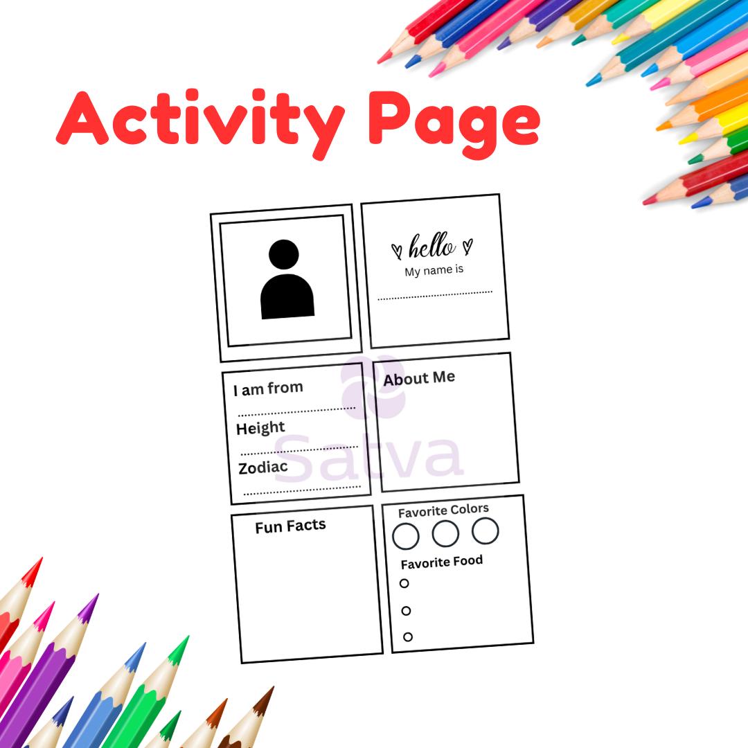 All About Me Kids Activity: Printable Worksheet (letter/a4) (PDF) - Etsy