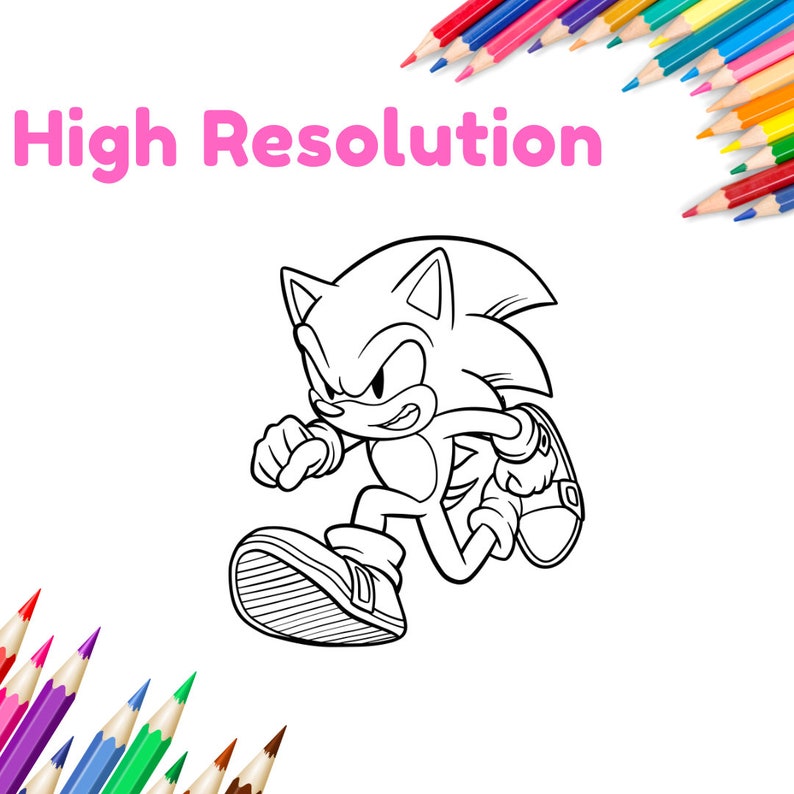Easy Sonic Coloring Pages for Kids, 50 High Quality Sonic Coloring ...