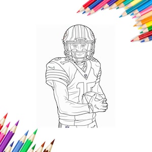 Football Coloring Pages, Printable Kids Activity (letter & A4) - Etsy