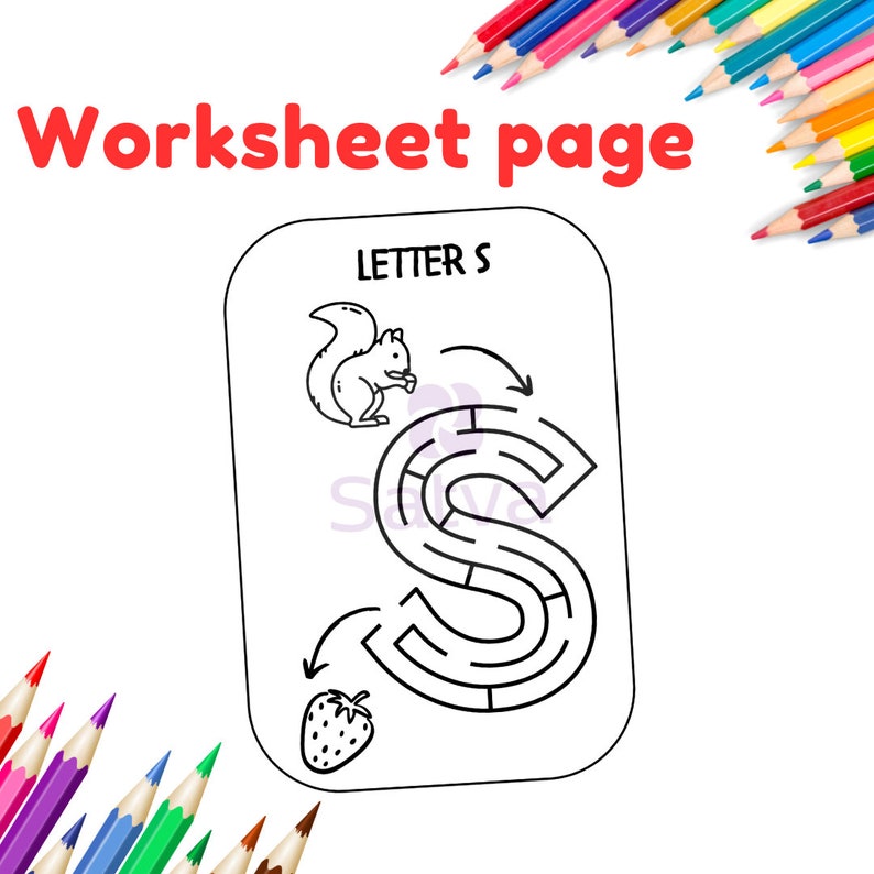 ABC Maze Worksheets for Kids: Homeschool Printable (digital Download ...