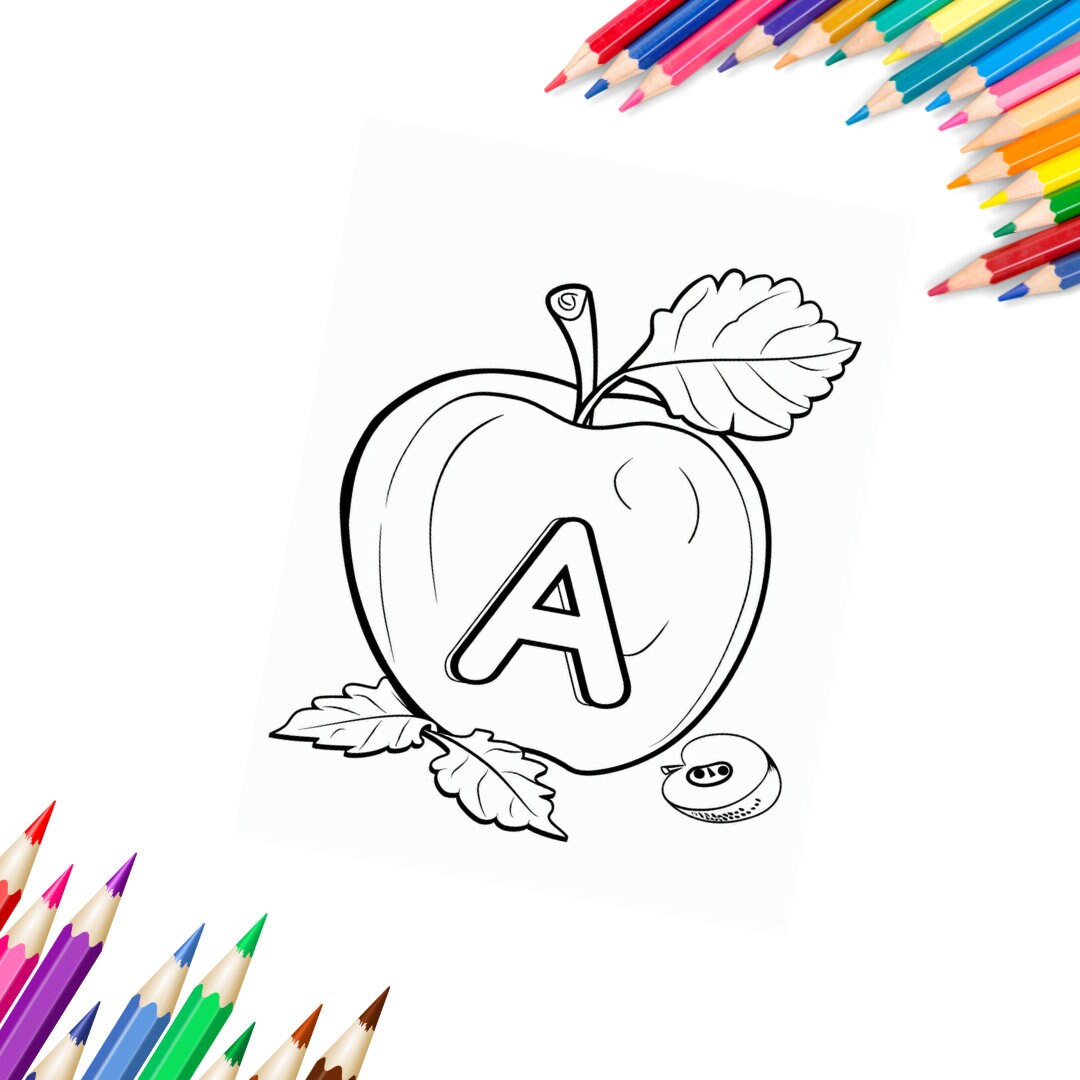 Easy Fun Alphabet Coloring Pages, 52 High Quality Coloring Books ...