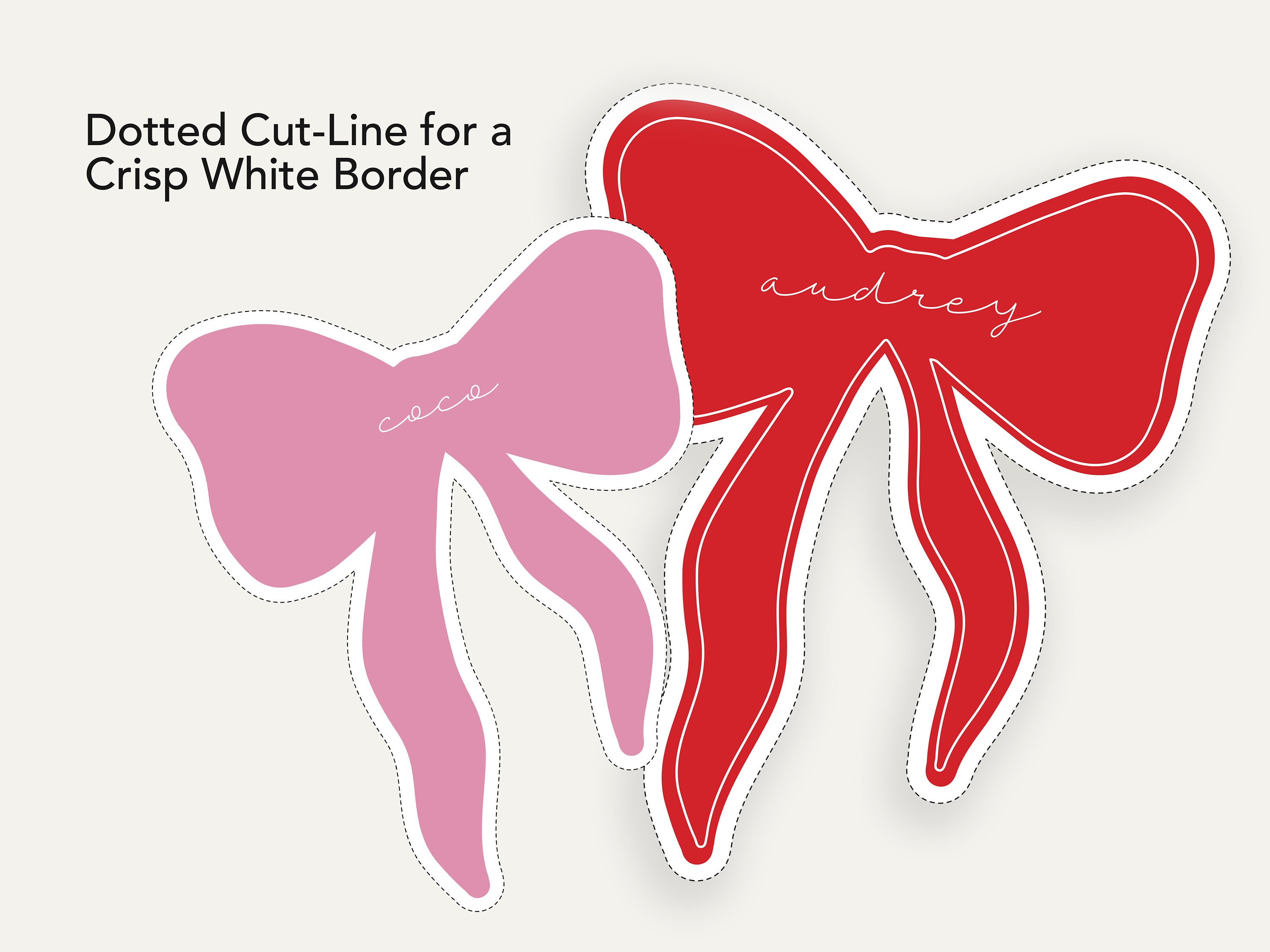 Editable Bow Place Card Template | Canva Digital Template | Printable ...