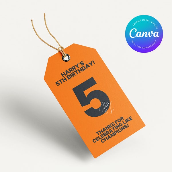 Printable Richmond Tigers Gift Tags Canva Digital Template Editable ...