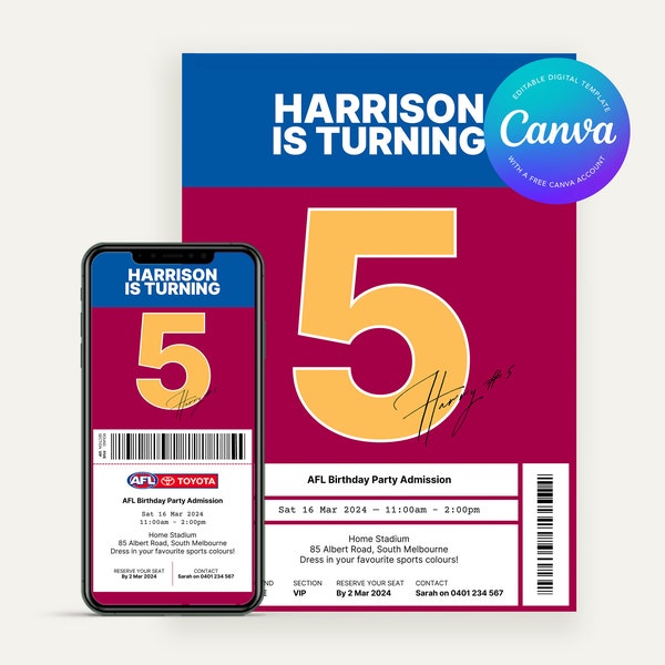 Printable Gold Coast Suns Gift Tags Canva Digital Template Editable ...