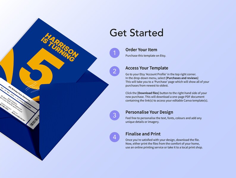 West Coast Eagles Birthday Invitation | AFL Ticket, Canva Template ...