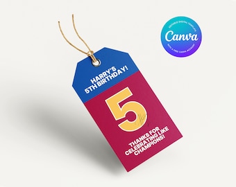 Printable Inter Miami FC Gift Tags | Canva Digital Template | Editable ...
