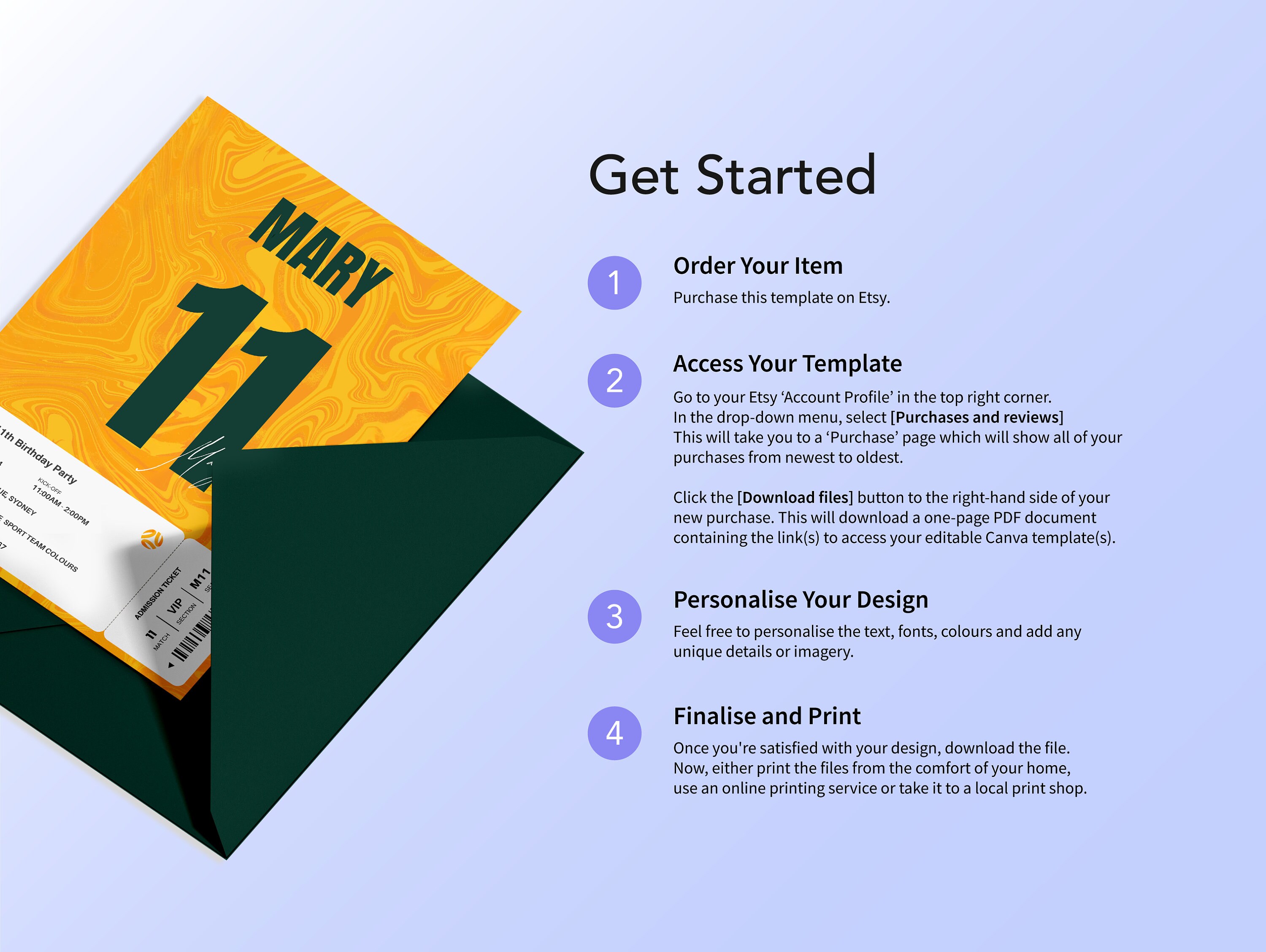 Editable the Matildas Birthday Invitation | Canva Digital Template ...