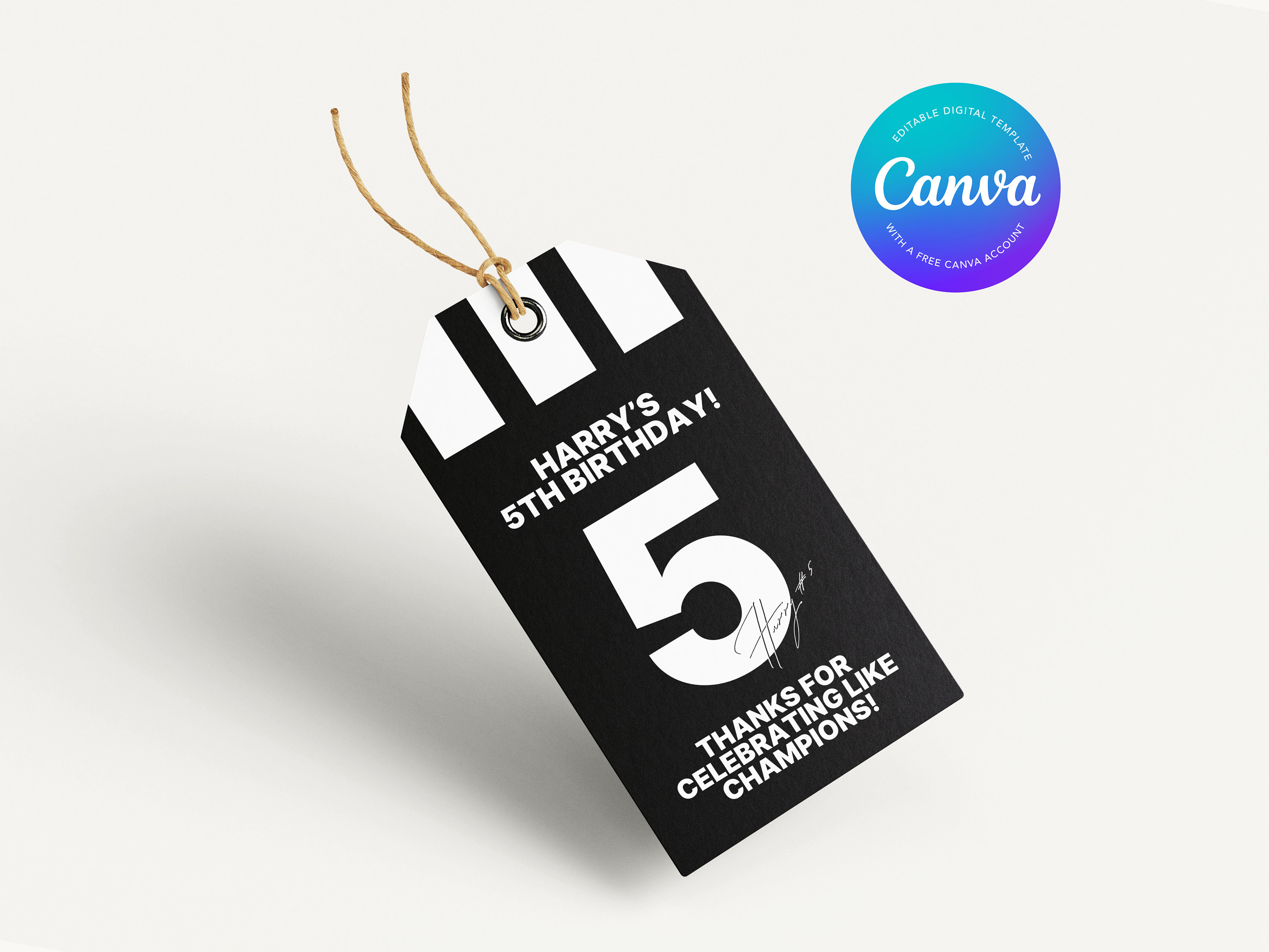 Printable Collingwood Magpies Gift Tags | Canva Digital Template ...