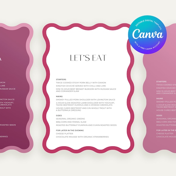 Wavy Edge Template - Etsy