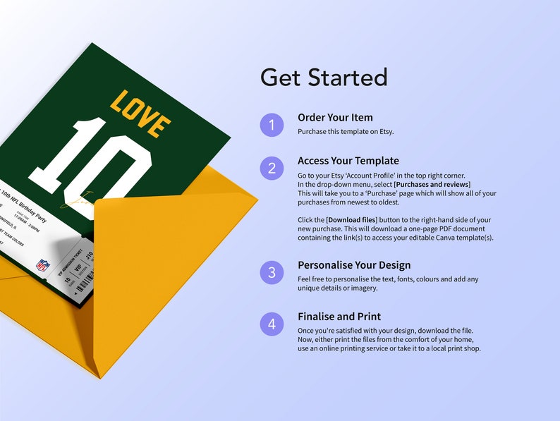 Editable Green Bay Packers Birthday Invitation | Canva Digital Template ...