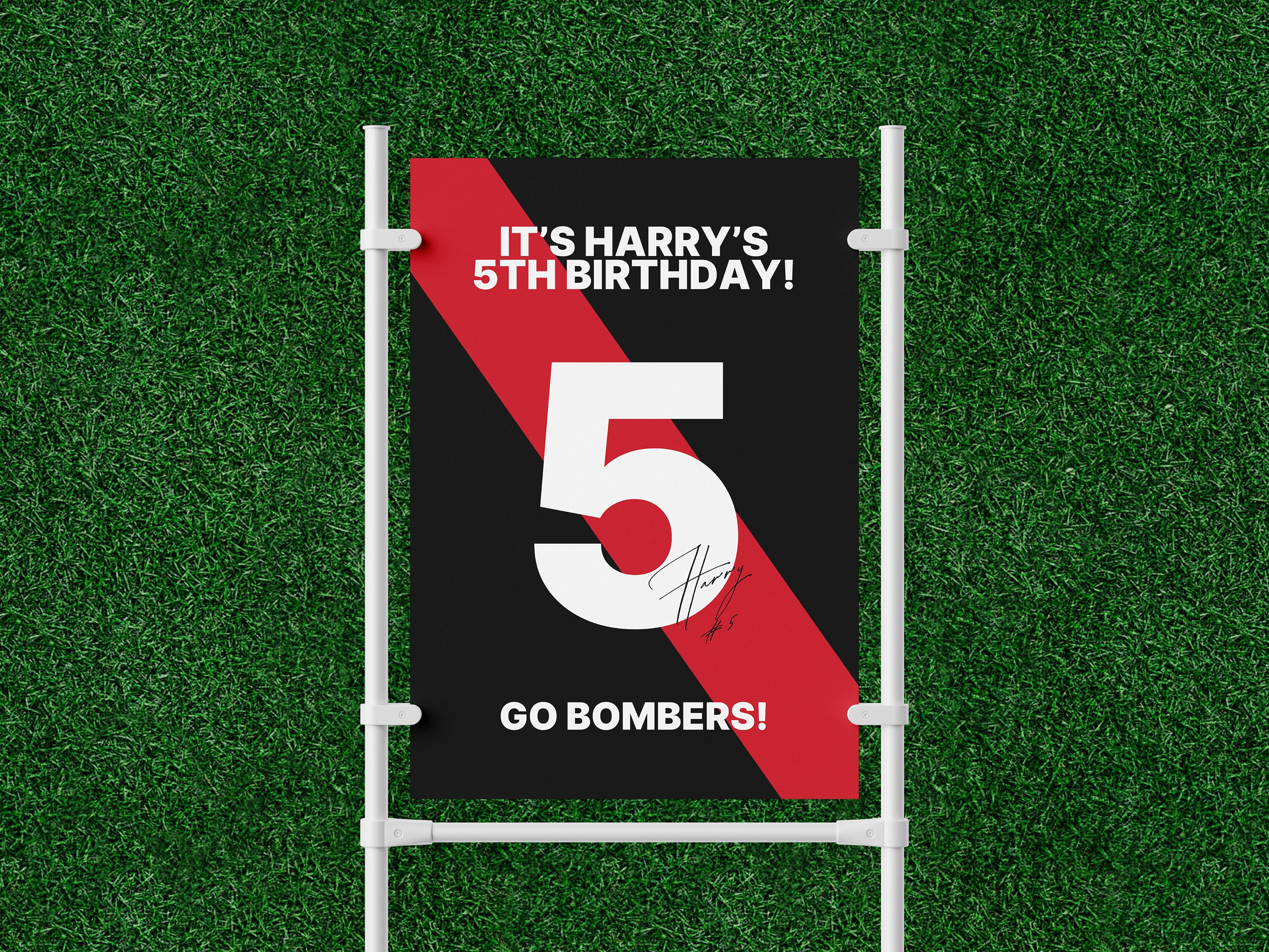 Printable Essendon Bombers Welcome Sign | Canva Digital Template ...