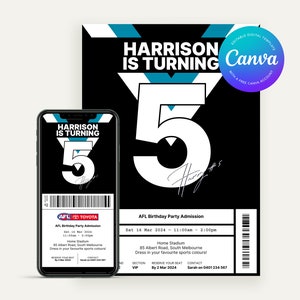 Editable Las Vegas Raiders Birthday Invitation Canva Digital Template ...