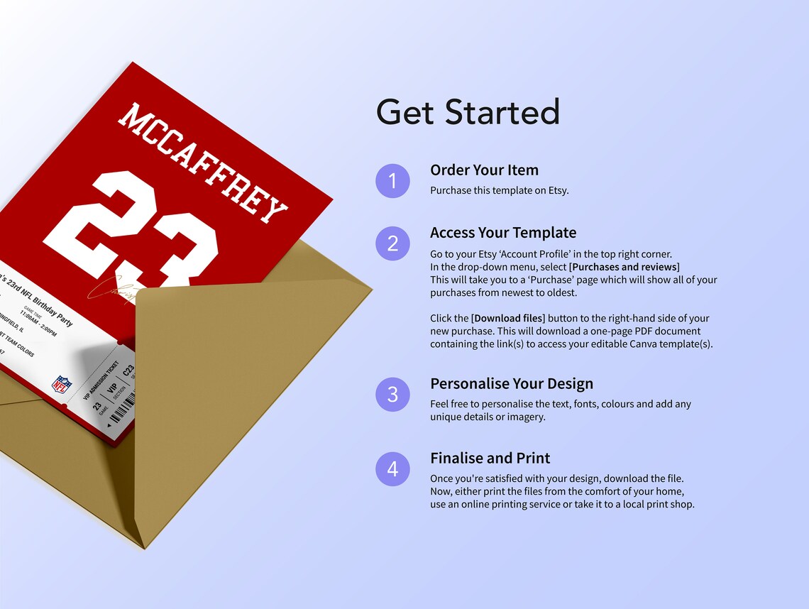 Editable San Francisco 49ers Birthday Invitation | Canva Digital ...