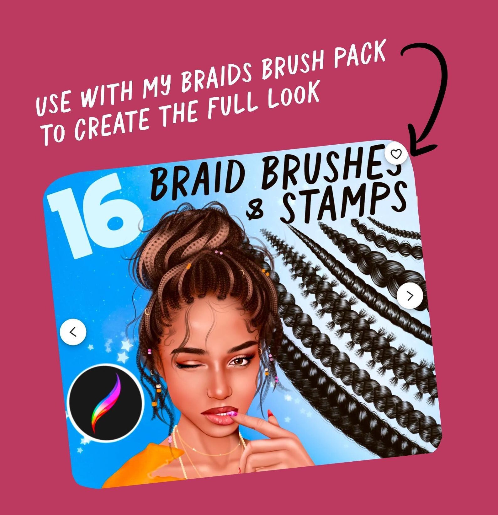 25 CURLY HAIR Brushes for PROCREATE ! Realistic Curls, Waves, Frizz ...