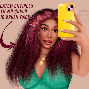 25 CURLY HAIR Brushes for PROCREATE ! Realistic Curls, Waves, Frizz ...