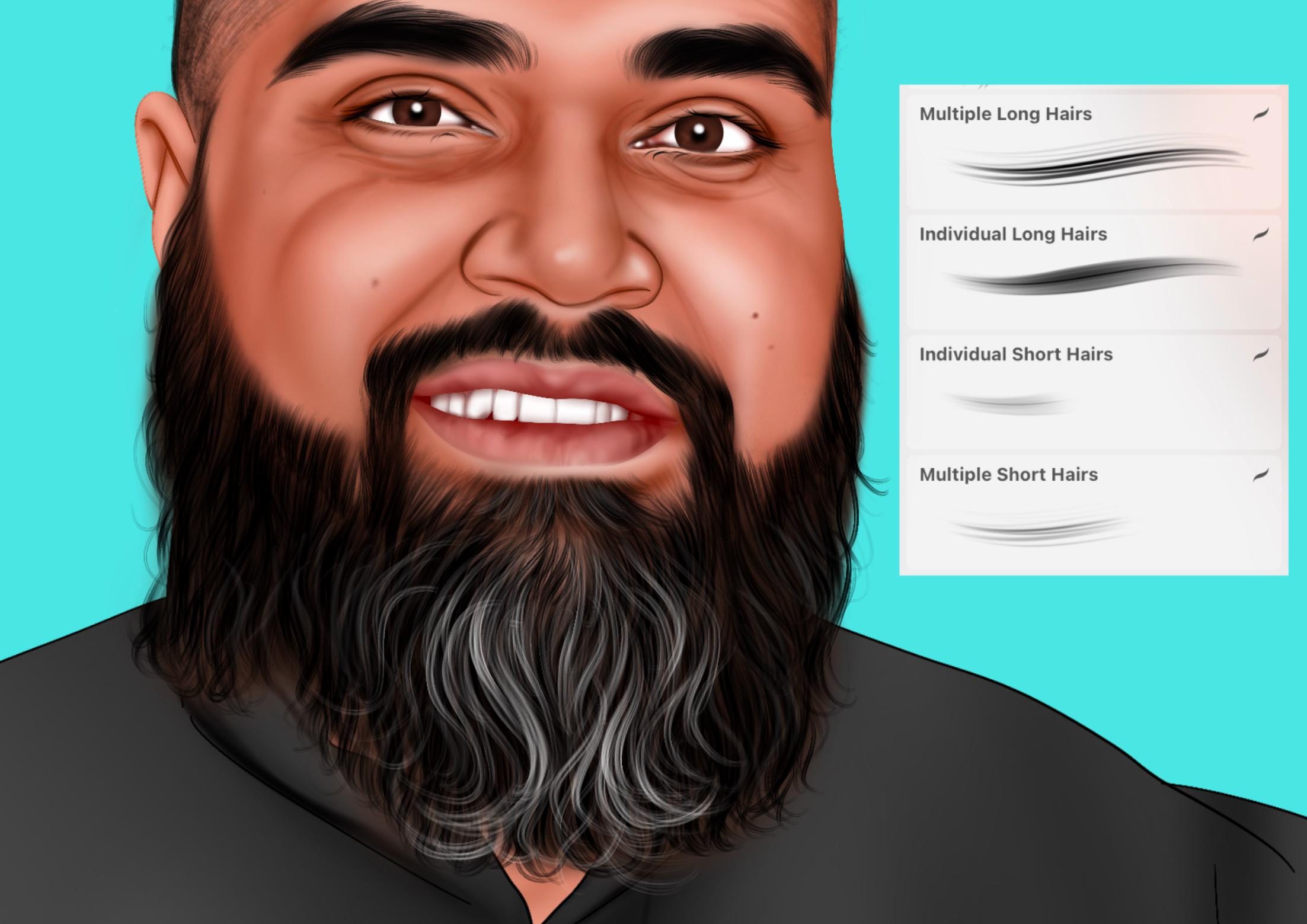 18 Procreate Hair Beard and Stubble Brush Set! Stubble, 5 O'clock ...