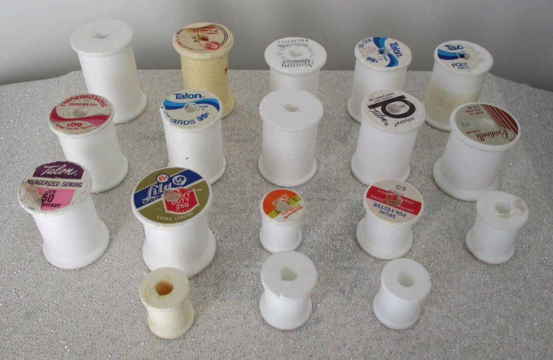 18 Empty Foam Thread Spools, Various Sizes - Etsy
