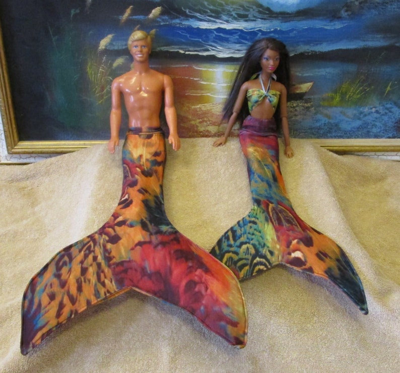 Barbie & Ken Mermaid/Merman Tail Sets Other Colors | Etsy