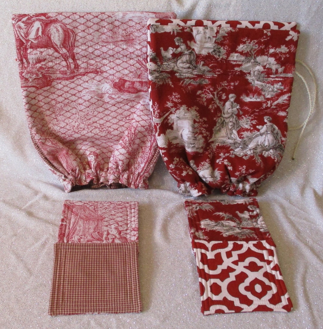 Toile Print Tea Cozy With Matching Coaster Sets, Large - 6 to 8 Cups - Etsy