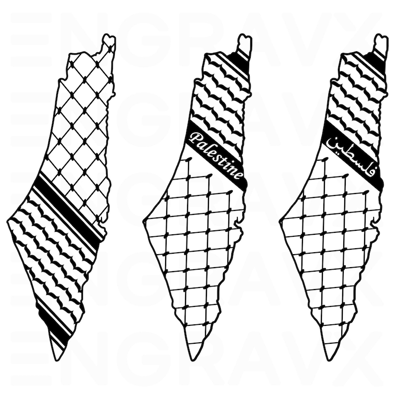 Palestine Map Keffiyeh Pattern SVG, Cricut Ready (digital Download) - Etsy