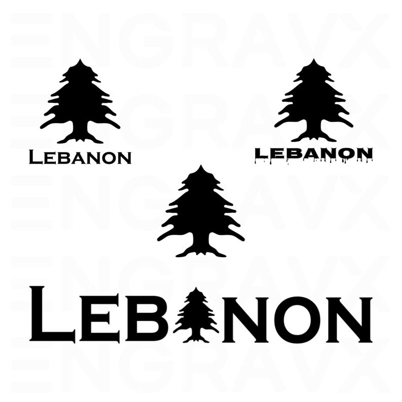 Lebanon Map & Cedar Tree SVG Bundle: Lebanese Pride Designs - Etsy