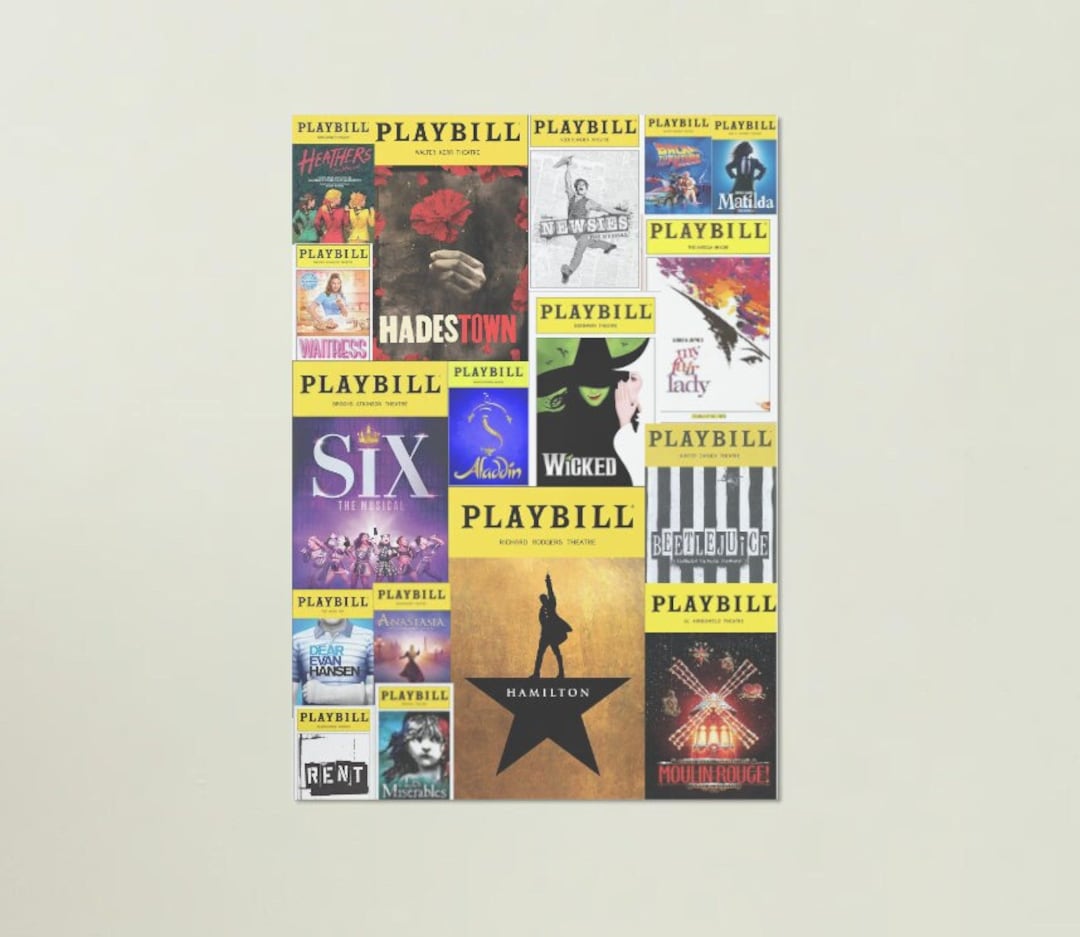 Customizable Broadway Playbill Collage Poster - Etsy