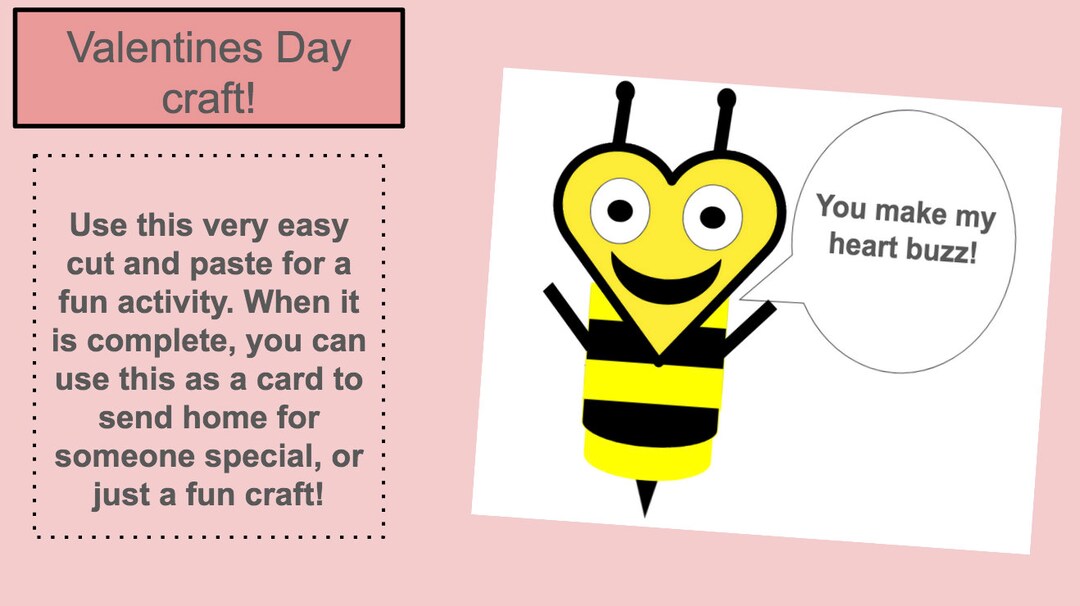Bee My Valentine Craft! - Etsy
