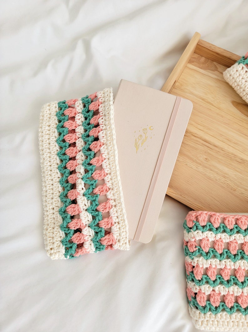 Tulip Field Notebook Sleeve Pattern | Crochet Pattern | Crochet Book ...