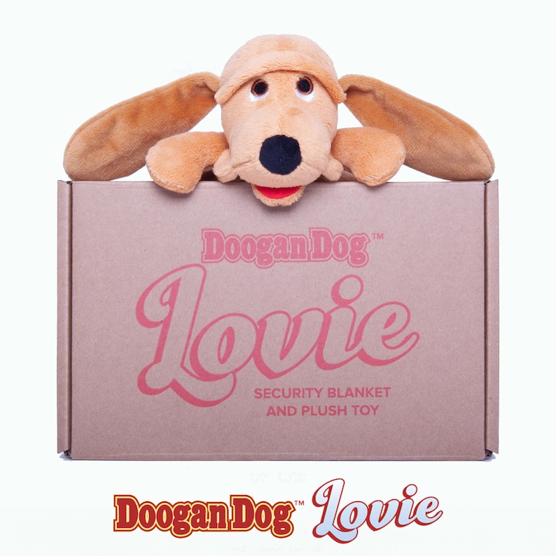 Doogan Dog Lovie: Ultra-soft Baby Security Blanket With Satin Border - Etsy