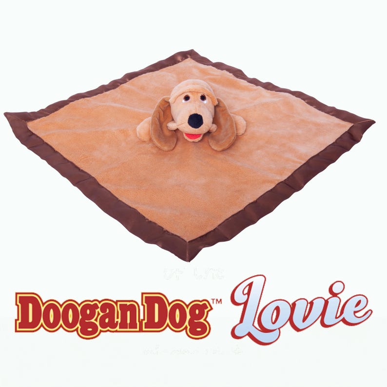 Doogan Dog Lovie: Ultra-soft Baby Security Blanket With Satin Border - Etsy