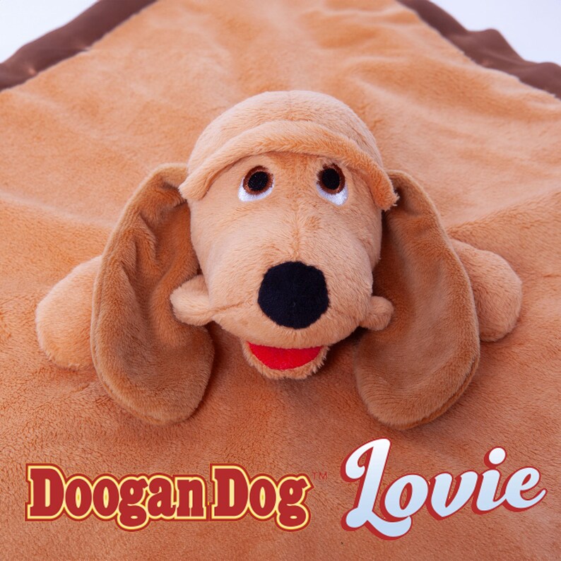 Doogan Dog Lovie: Ultra-soft Baby Security Blanket With Satin Border - Etsy
