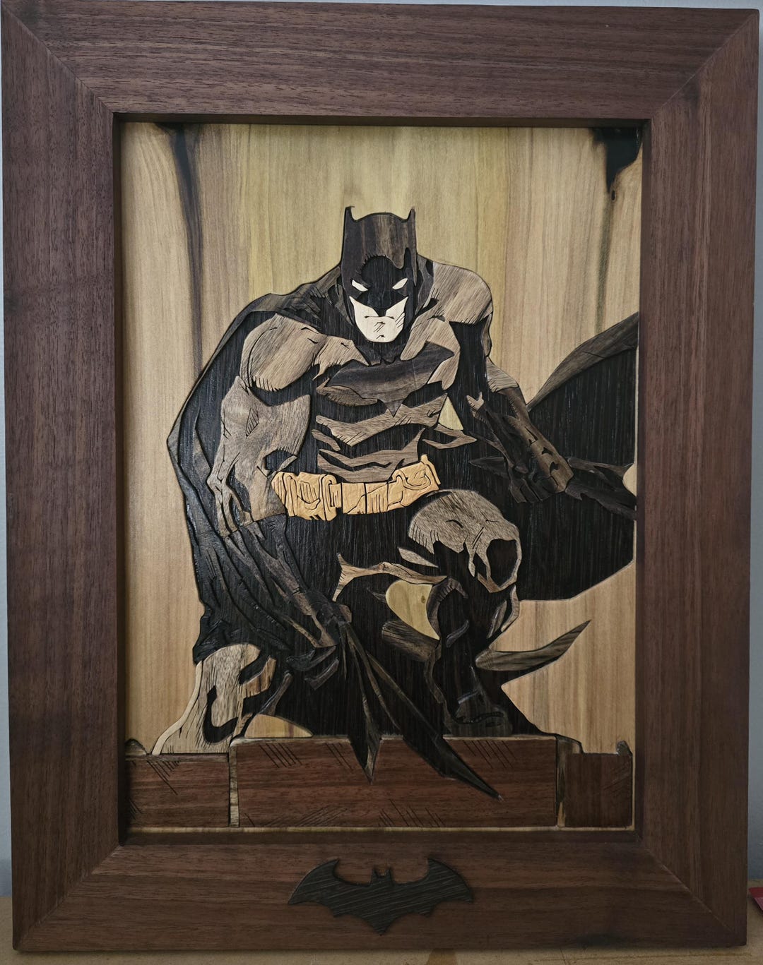 Exquisite Handcrafted Batman Scroll Saw Wall Art - 15.25"x19.5" Shadow ...