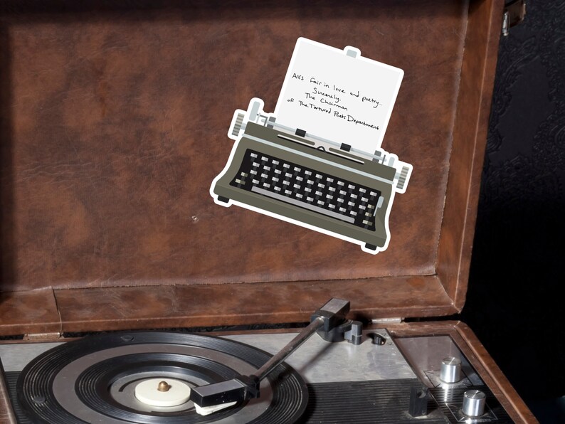 Tortured Poets Department Typewriter Sticker, TTPD Stickers, TS New ...