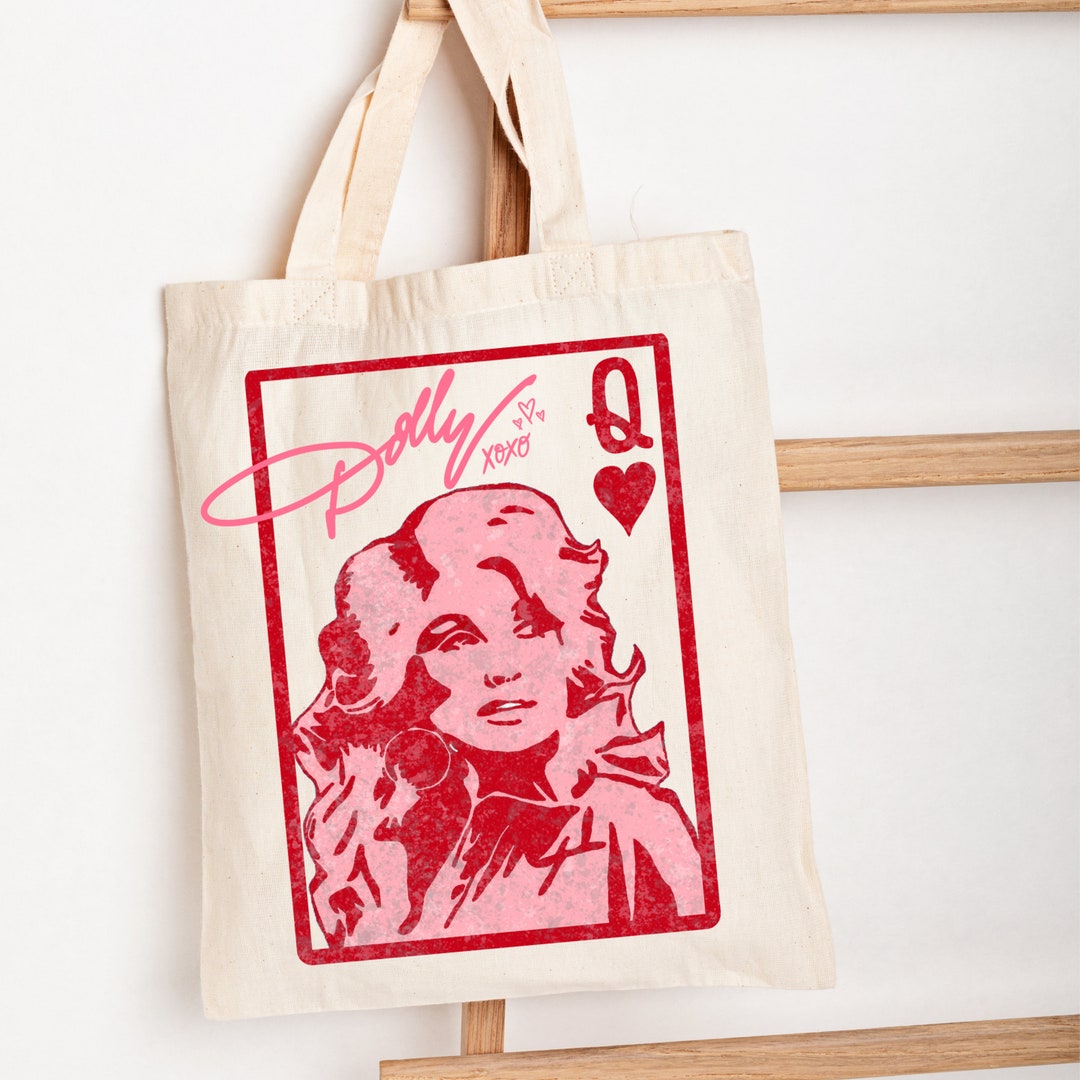 Dolly Parton Queen of Hearts Tote,dolly Playing Card Bag,dolly Inspired ...