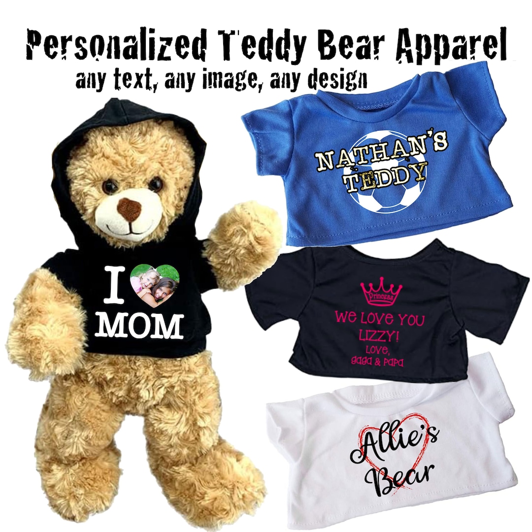 Personalized Teddy Bear Clothes: Custom Name, Logo, or Picture - Fits ...