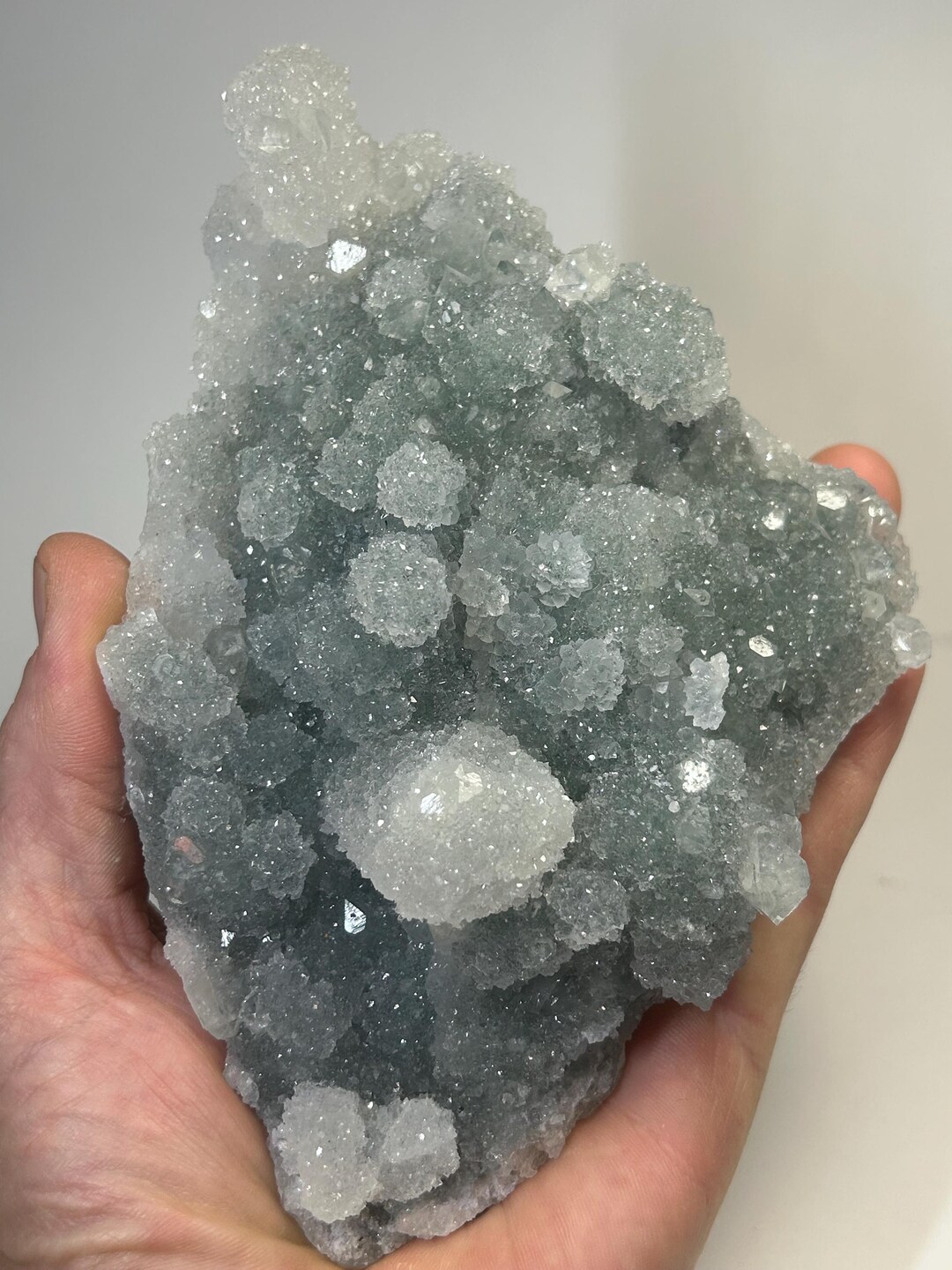 Druzy Quartz Stalactite Cluster, India, High Luster (12.7x2.5x17.8 Cm ...