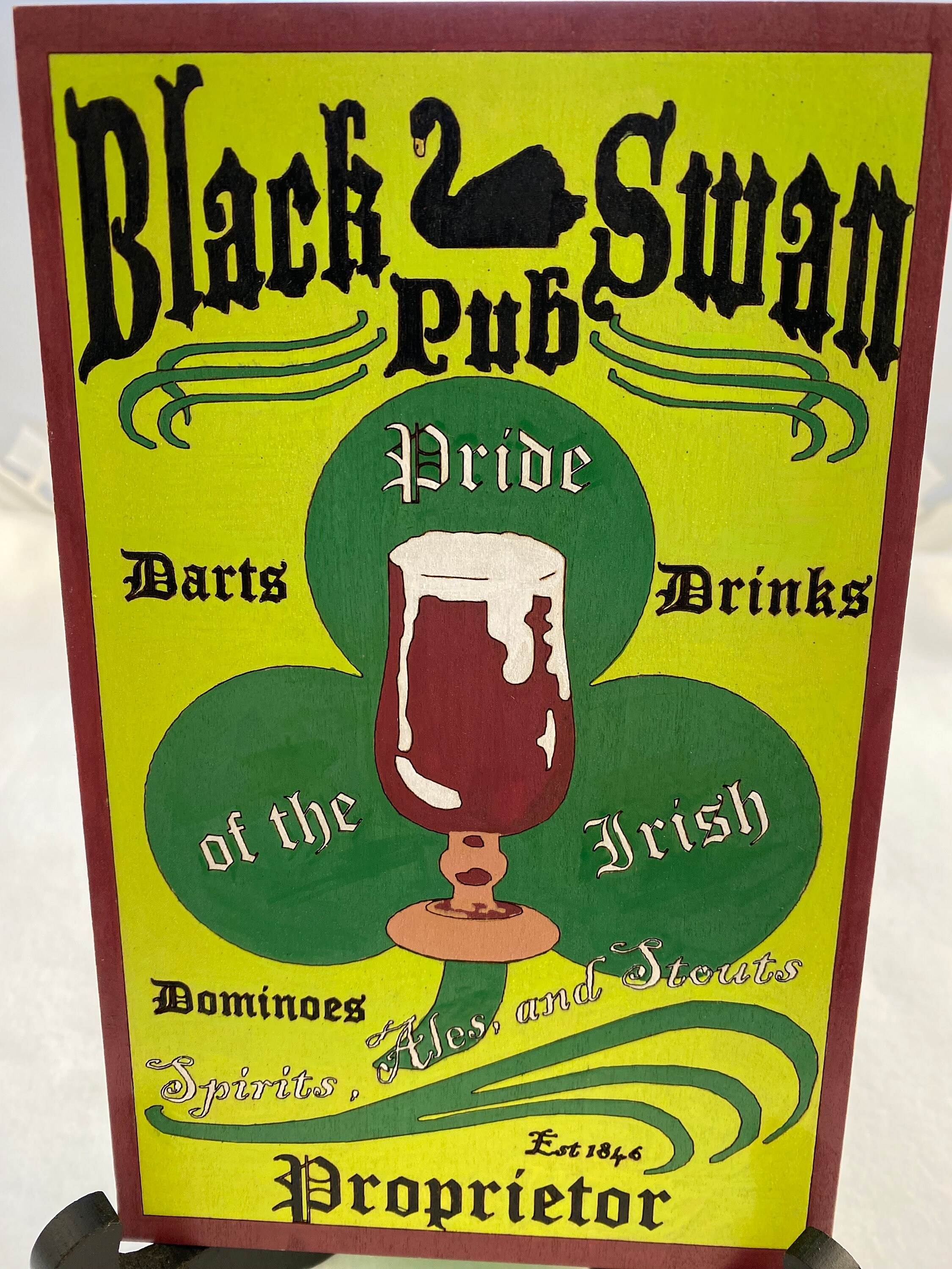 Vintage Irish Pub Sign-laser Cut Hand Painted - Etsy
