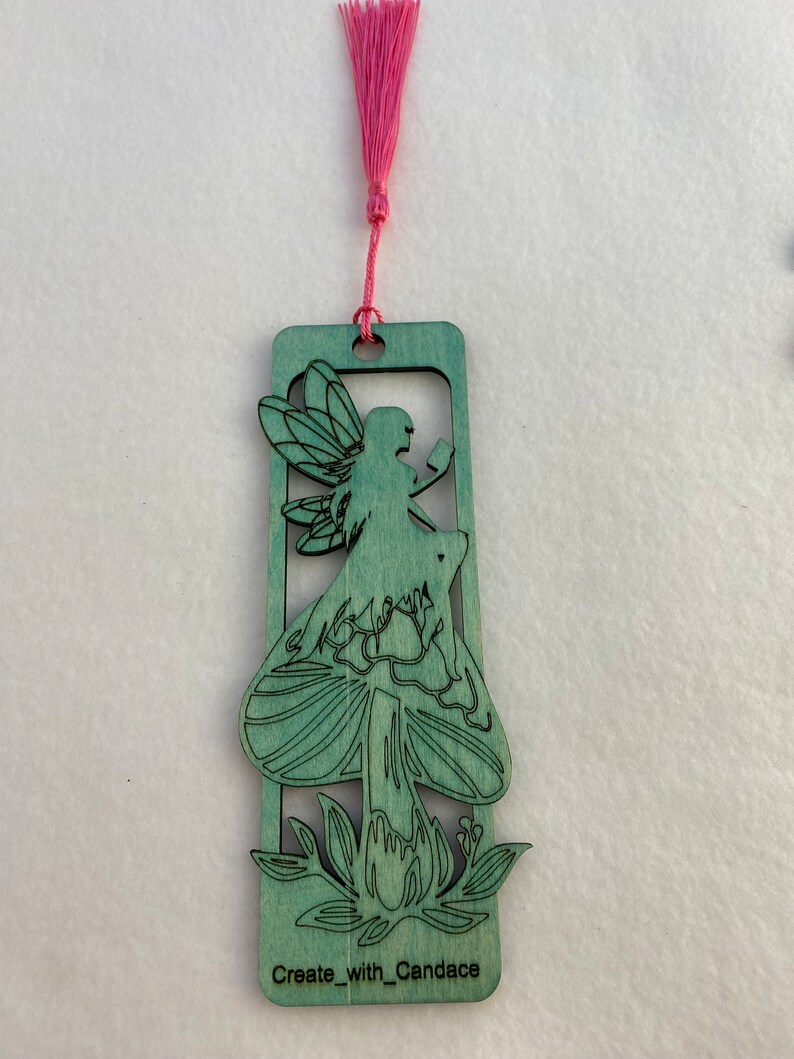 Enchanting Fairy Reading Bookmark Your Literary Guardian Wooden Laser ...