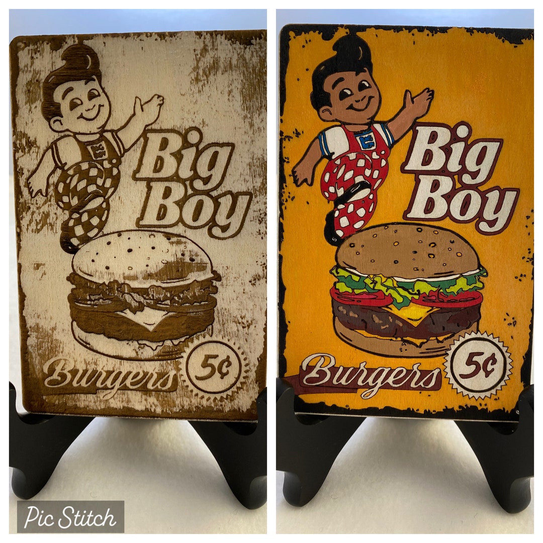 Vintage Bob's Big Boy Restaurant Sign-laser Engraved and Hand Painted ...
