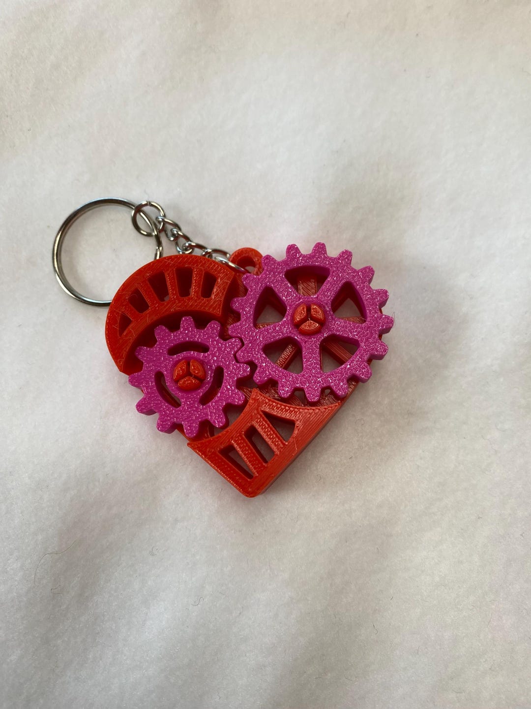 Heart Fidget Gears Keychain - Etsy