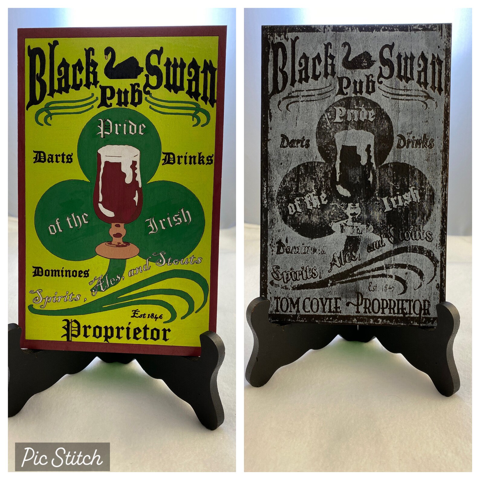 Vintage Irish Pub Sign-laser Cut Hand Painted - Etsy