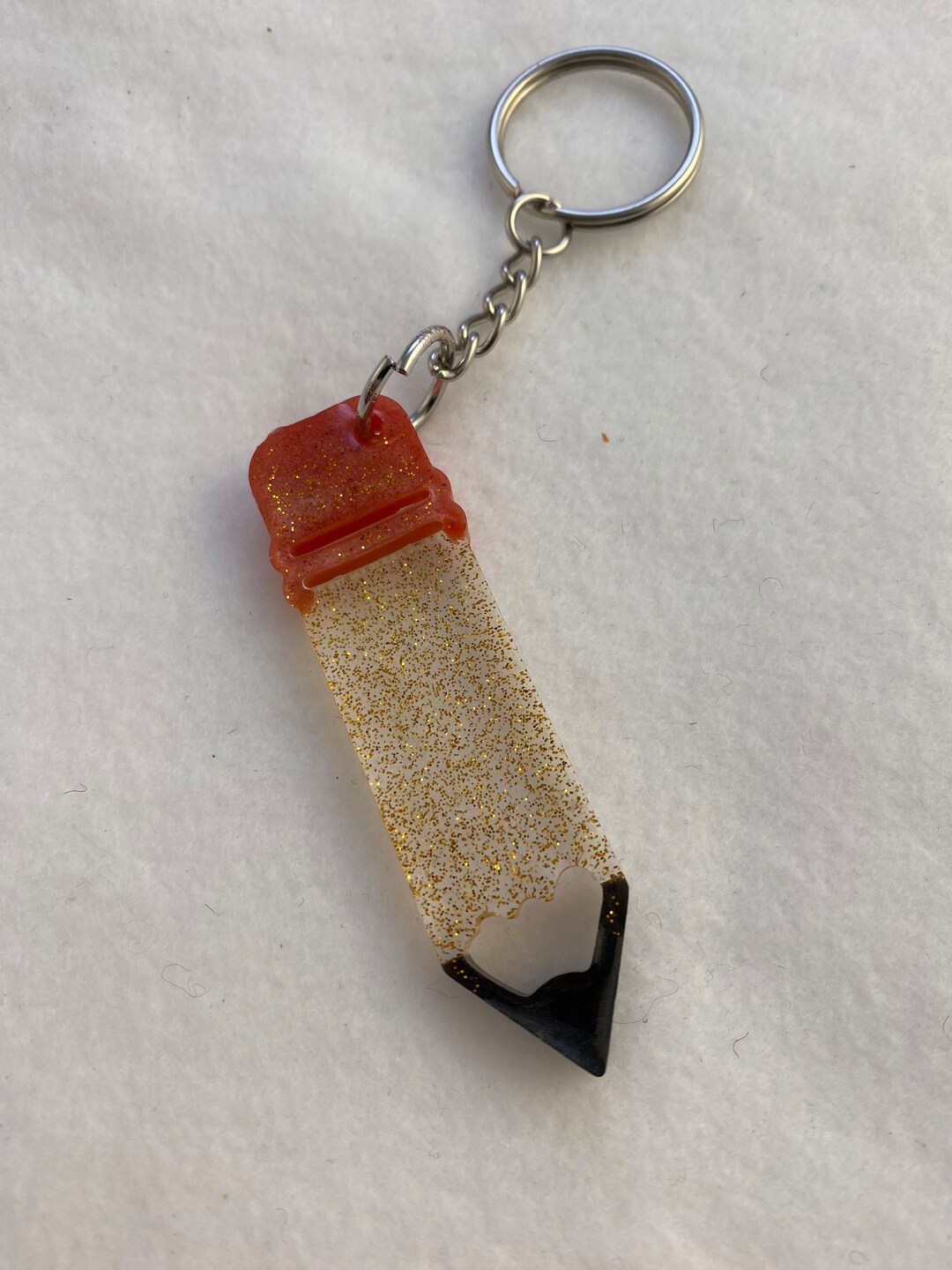 Resin Pencil Keychains Unique Teacher Gift Alert - Etsy