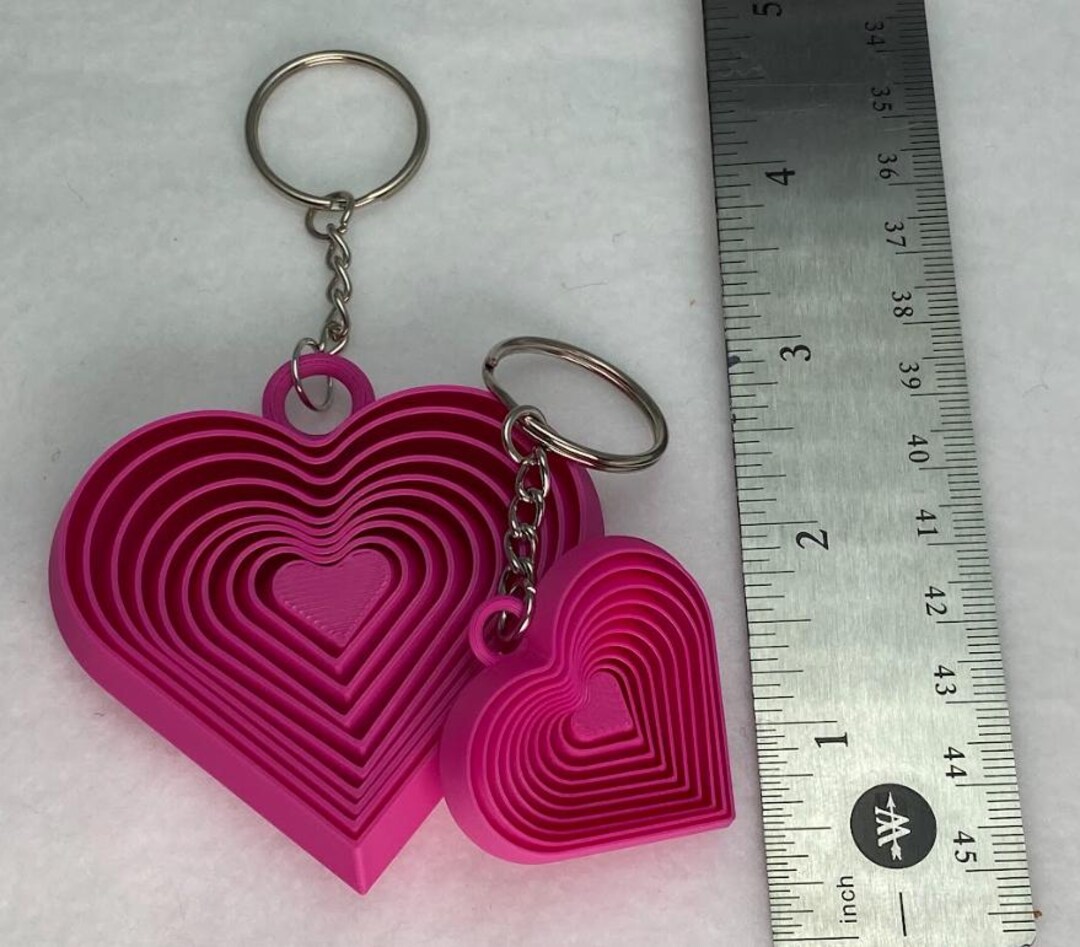 Heart Layer Fidget Keychain Small or Large - Etsy