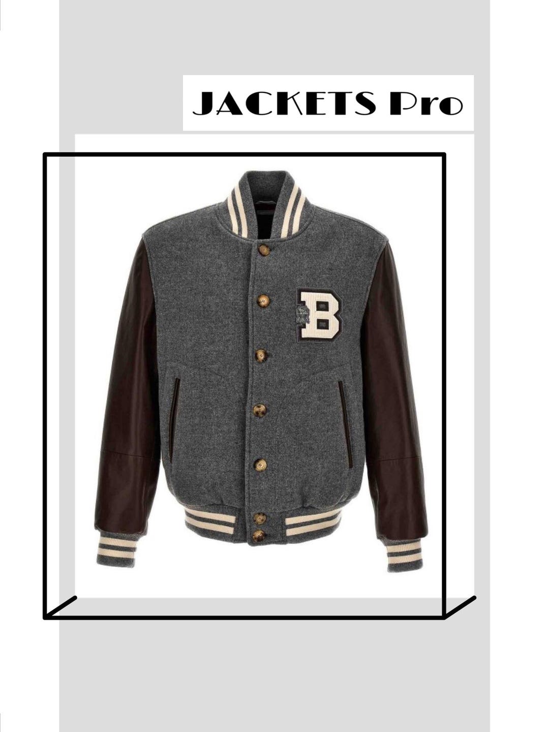 Brown Varsity Jacket, Hotline Miami B Logo Flight Bomber, Man's Brown ...