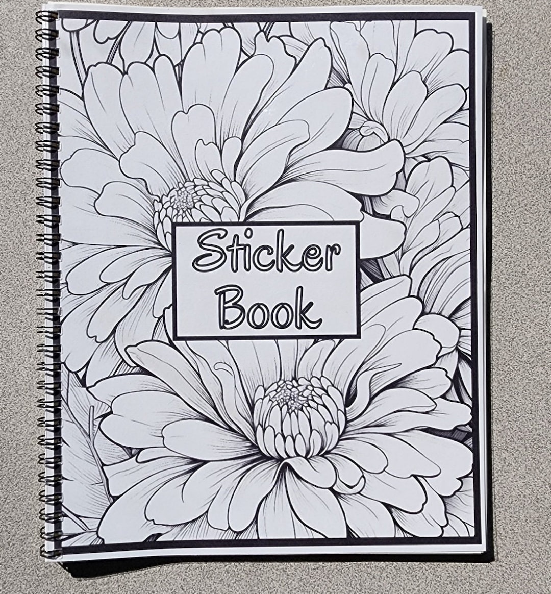 Reusable Sticker Book – Coloring Page Covers, 50 Pages - Etsy